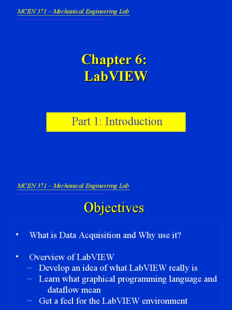 Lab Lecture3 Intro To LabView | PDF | Computing | Electronics