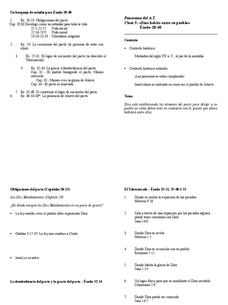 Éxodo 20 40 Folleto | PDF | Libro del éxodo | Diez Mandamientos