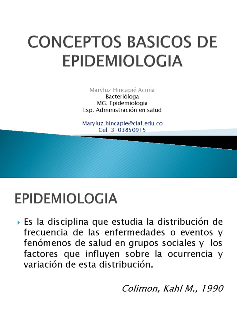 Conceptos Basicos de Epidemiologia | PDF | Epidemiología | Infección