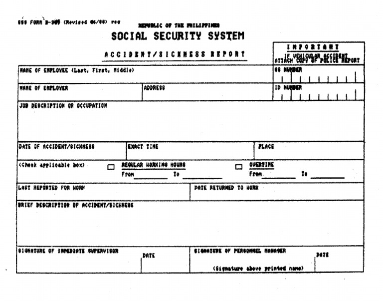 Accident Sickness Report | PDF