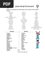Character Traits-Character Map | PDF