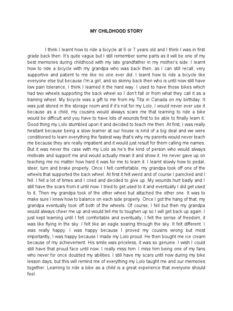My Childhood - Story | PDF