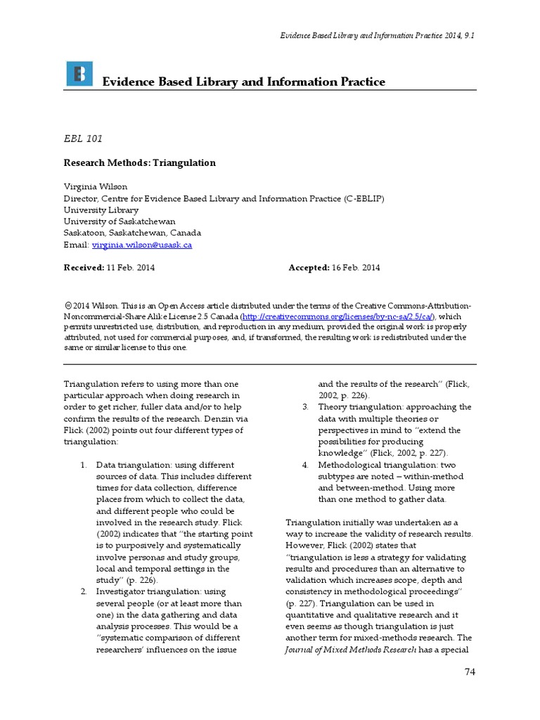 Research Methods: Triangulation | PDF | Research Methods | Justification