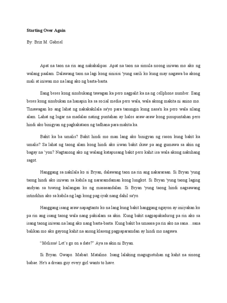 Starting Over Again | PDF