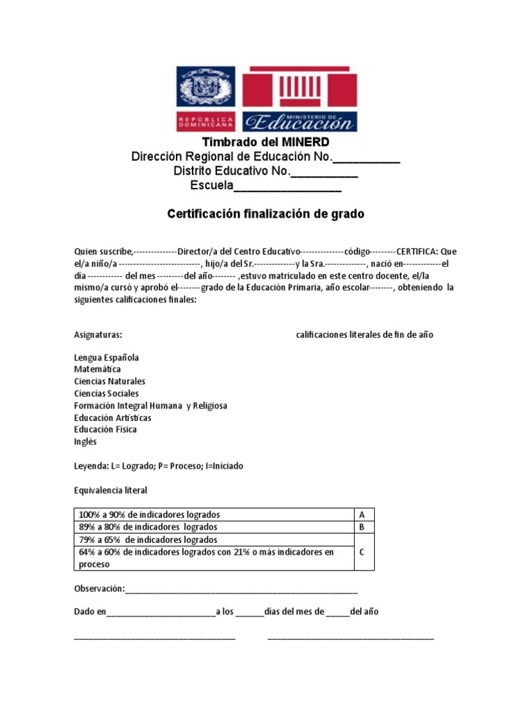 Modelo de Primaria | PDF