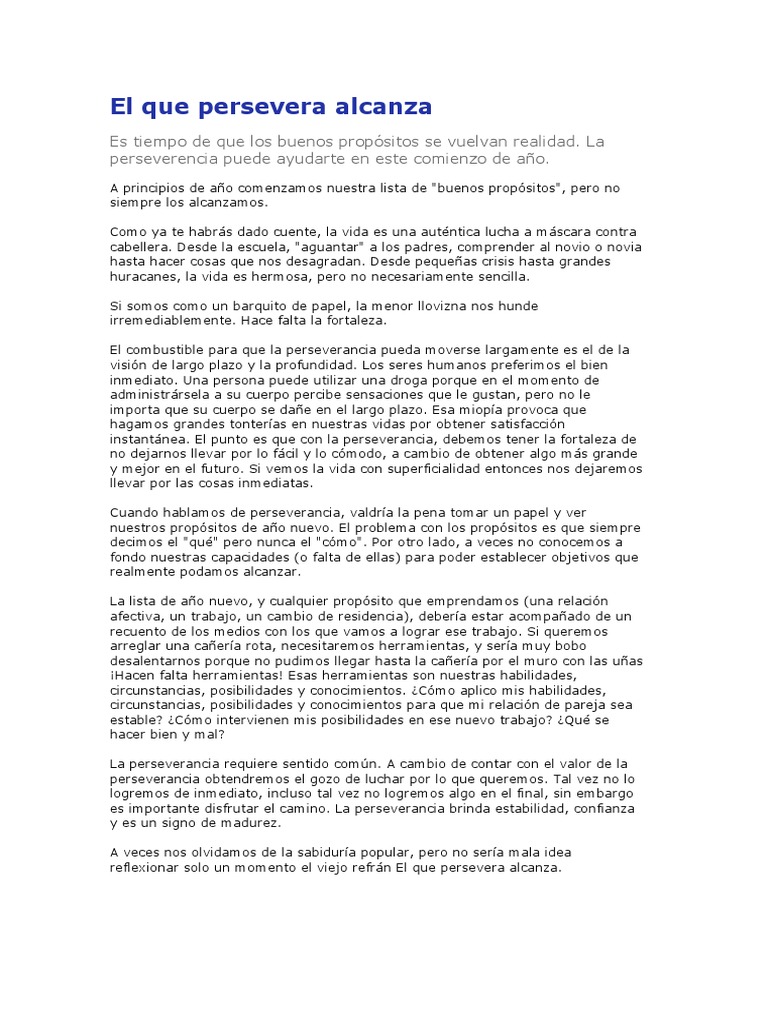 El poder de la perseverancia | PDF | Science | Ciencia filosófica