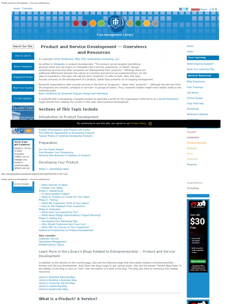 Product and Service Development - Overviews and Resources | PDF | New ...