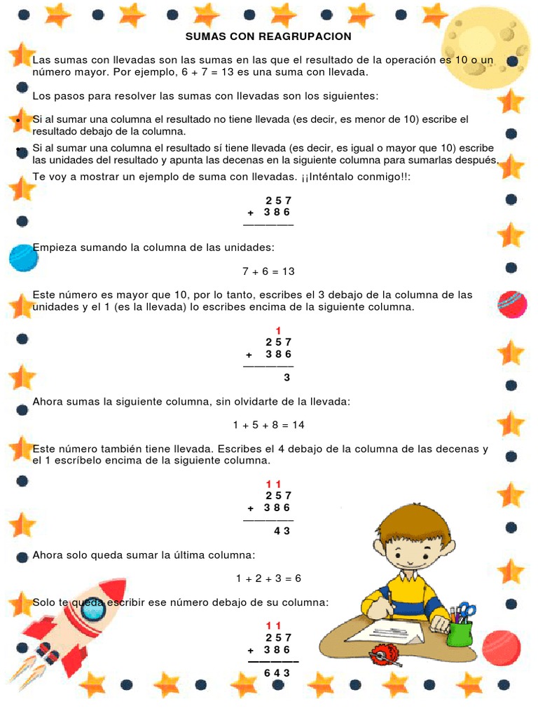 Cómo resolver sumas con llevadas de forma efectiva | PDF | Enseñanza de ...