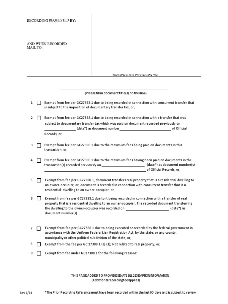 Recording Cover Page PDF | Download Free PDF | Fee | Social Institutions