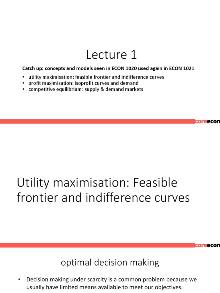 Catch Up: Concepts and Models Seen in ECON 1020 Used Again in ECON 1021 ...