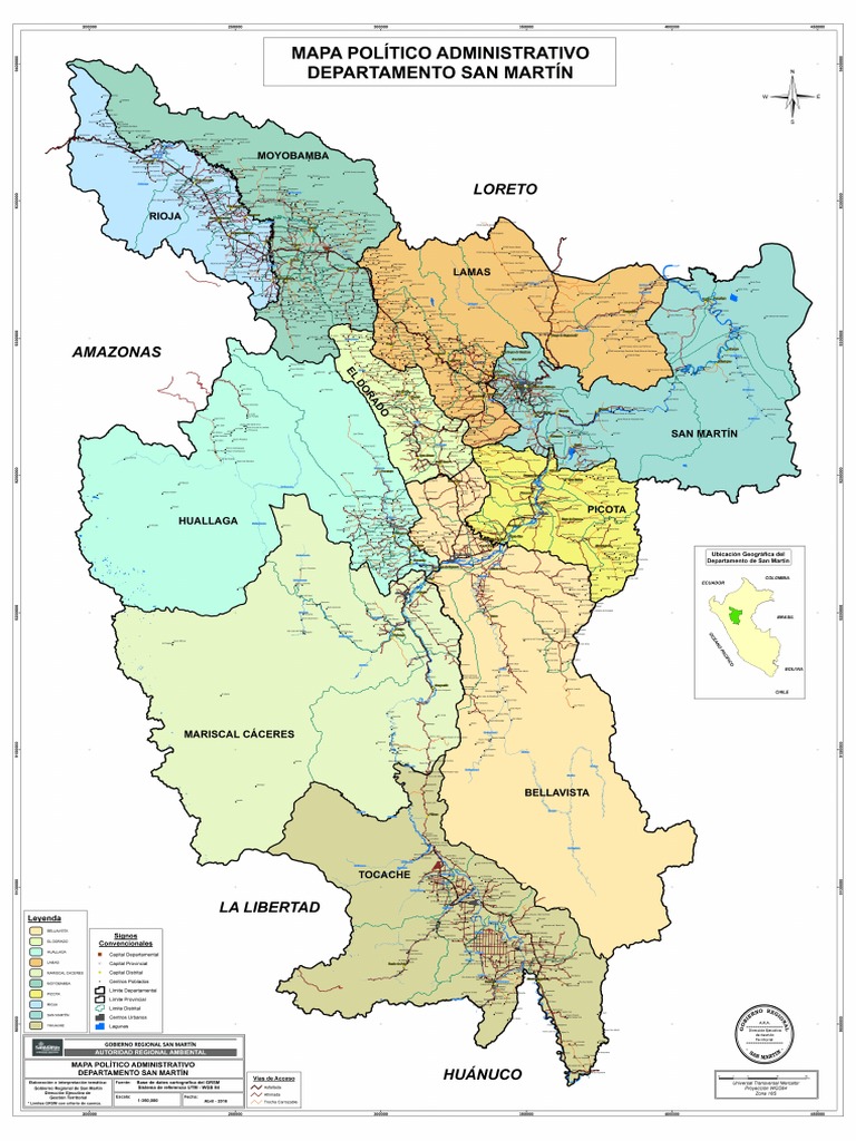 Mapa Politica de San Martin | PDF