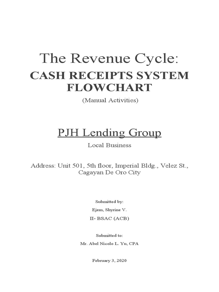 The Revenue Cycle:: Cash Receipts System Flowchart | PDF | Cash | Banks