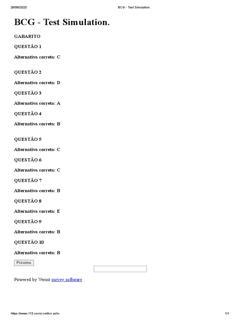 BCG - Test Simulation - (Gab) PDF | PDF
