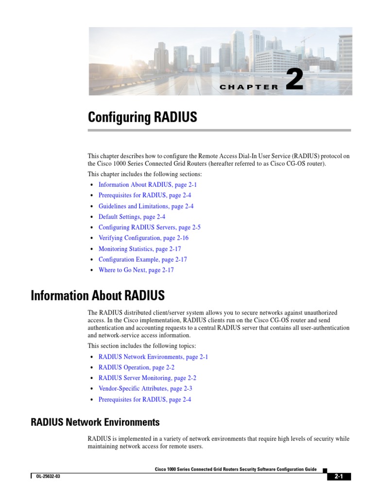 Sec Radius cgr1000 | PDF | Radius | Router (Computing)