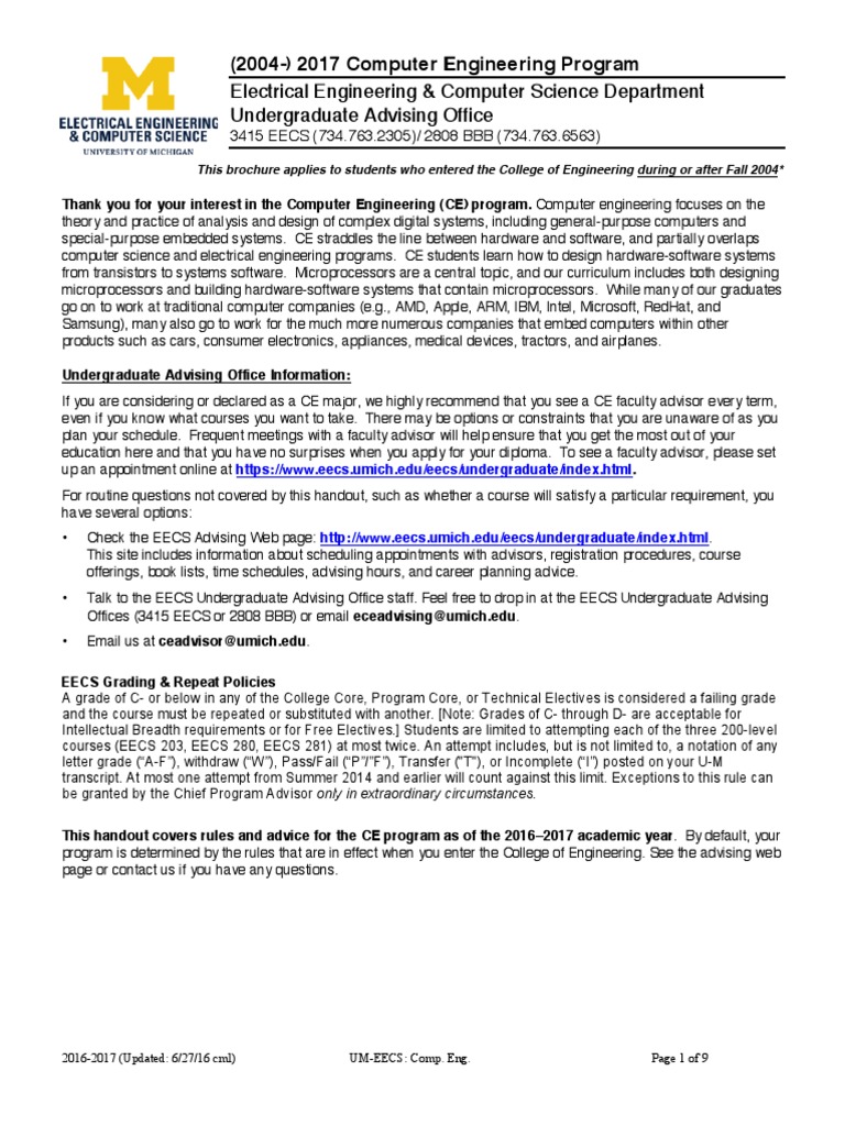 CE Program Guide PDF | PDF | Digital Electronics | Computer Engineering