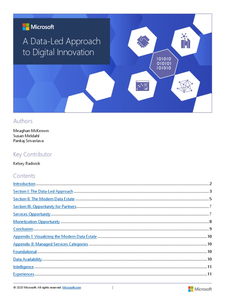 Data - Led Approach To Digital Innovation | PDF | Microsoft Azure ...