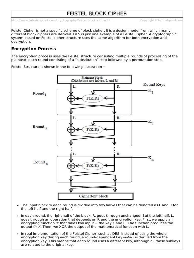 Feistel Block Cipher 1 | PDF | Cryptography | Encryption