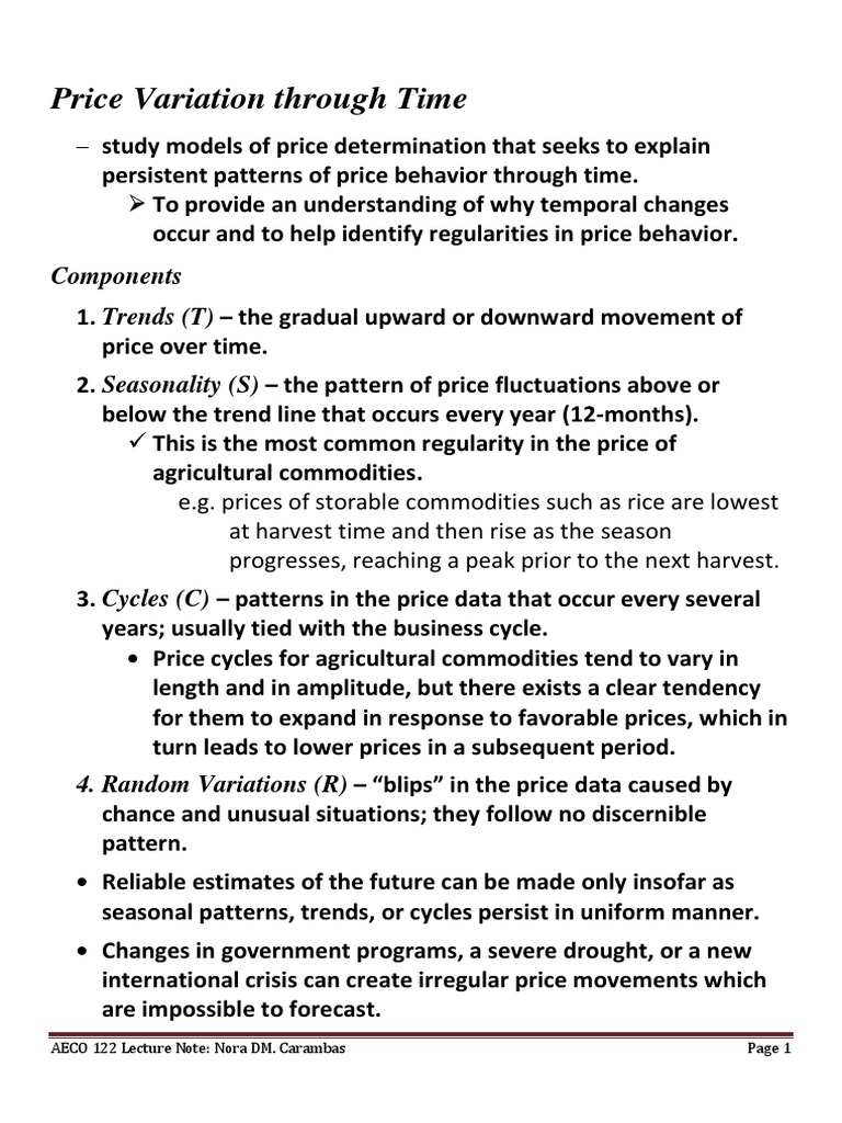 Temporal Price Variation | PDF | Demand | Prices
