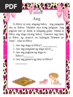Filipino Stories Reading Comprehension Worksheet | PDF