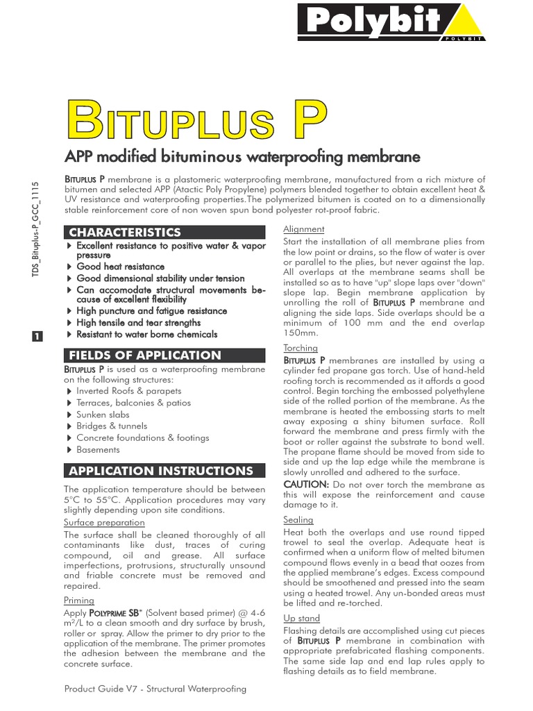 High Performance Waterproofing Membrane: Characteristics and ...