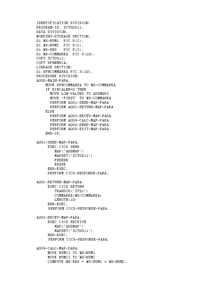 Original 1405407101 Sample Program To Add Numbers Pdf Information Technology Management 