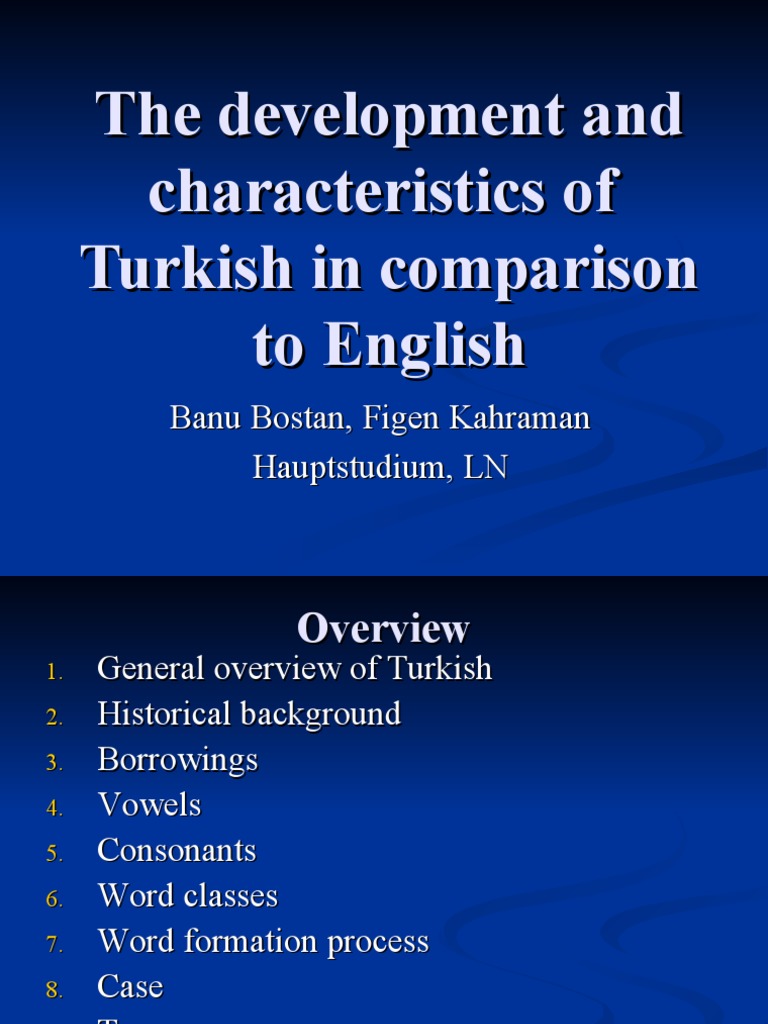 The Development and Characteristics of Turkish | Download Free PDF ...