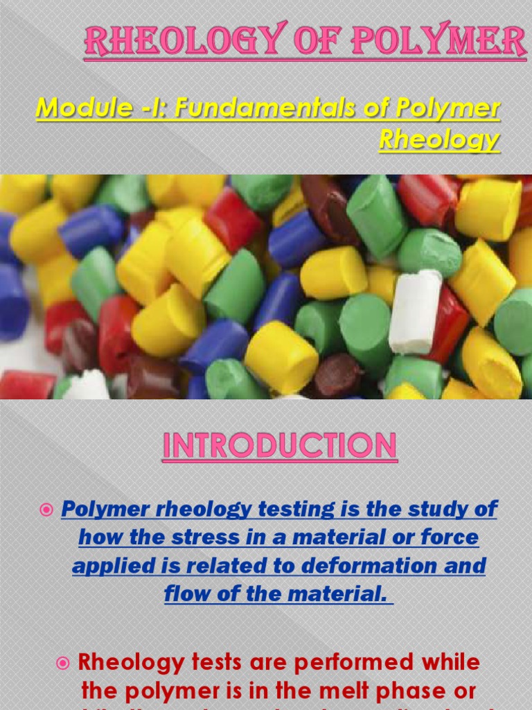 Rheology of Polymer | Download Free PDF | Viscoelasticity | Rheology