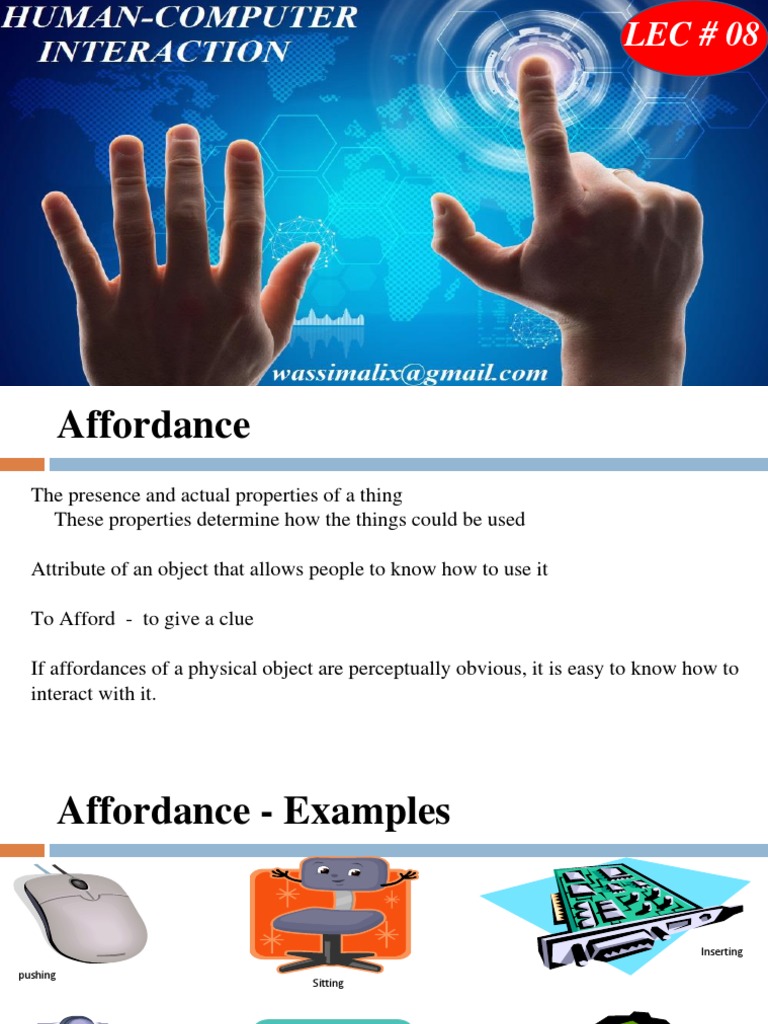 Hci Lec 8 Pdf User Interface Human Computer Interaction