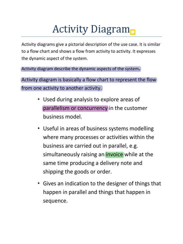 Activity Diagram: Activity Diagram Is Basically A Flow Chart To ...