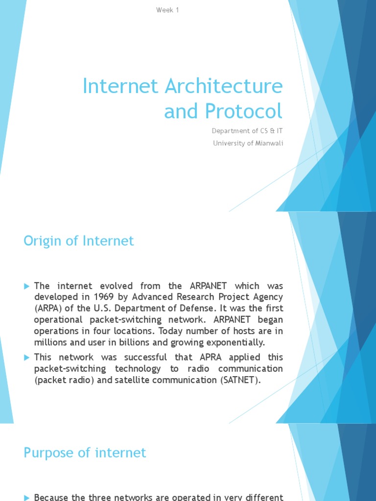 Internet Architecture and Protocol | PDF | Computer Network | Internet ...