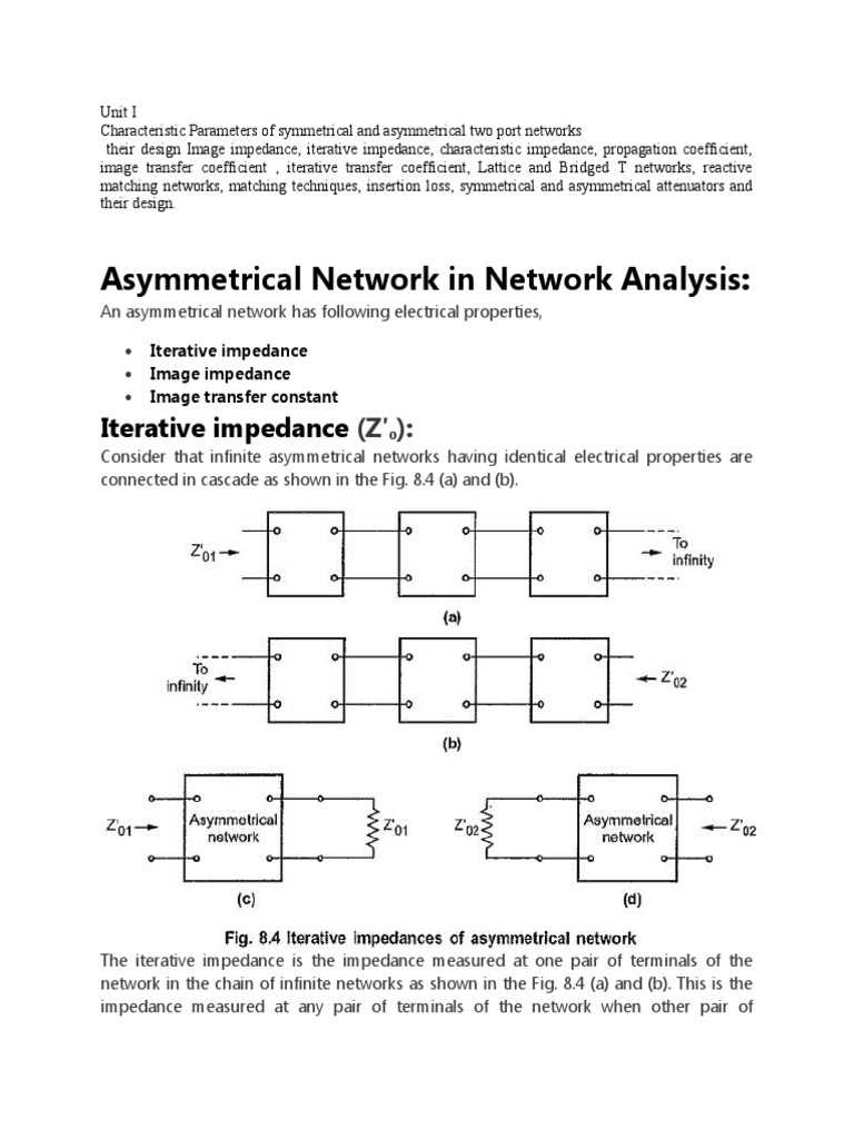 Asymmetrical Network in Network Analysis | PDF | Electrical Impedance ...