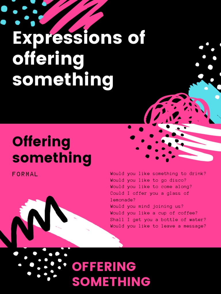 Expressions of Offering Something | PDF | Self-Improvement