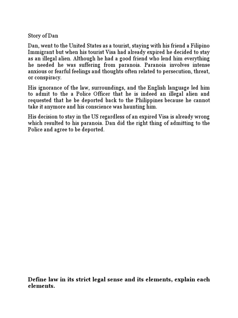 Define Law in Its Strict Legal Sense and Its Elements, Explain Each ...