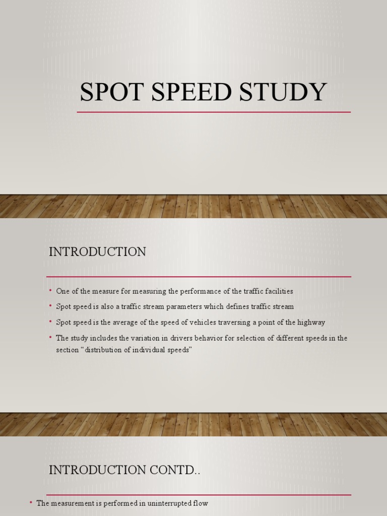 Spot Speed Study | Download Free PDF | Speed Limit | Traffic
