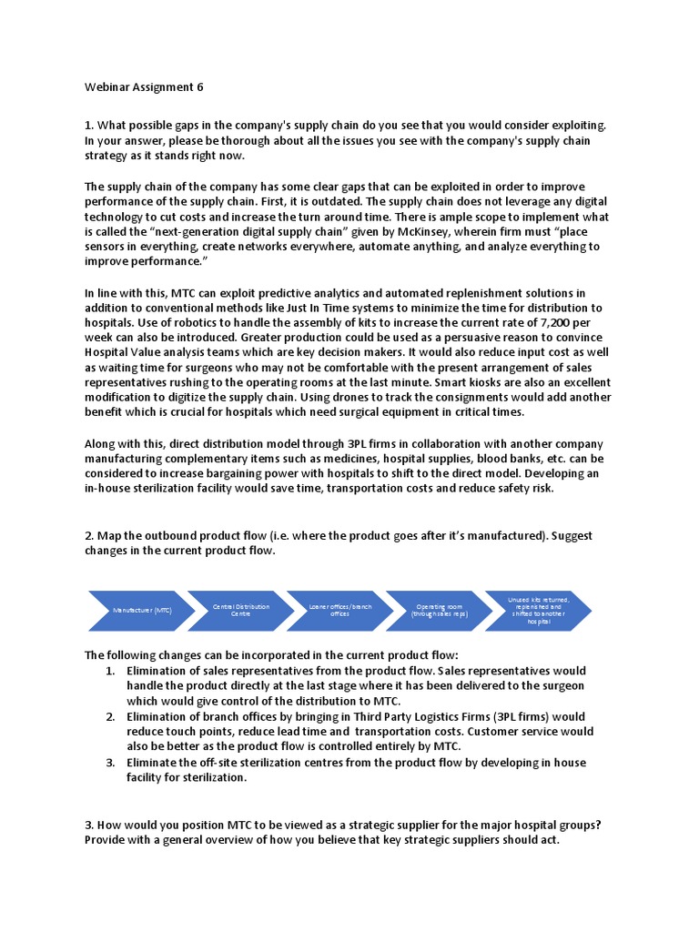 Case Study MTC | PDF | Supply Chain | Logistics