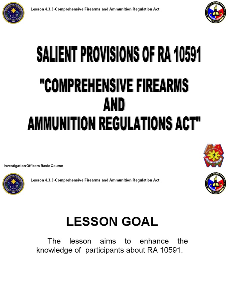 Understanding the Comprehensive Firearms and Ammunition Regulation Act ...