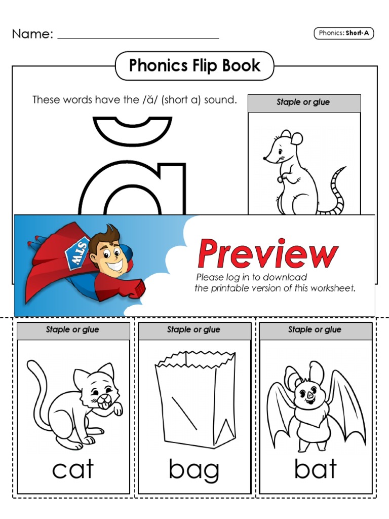 Short A Flip Book | PDF