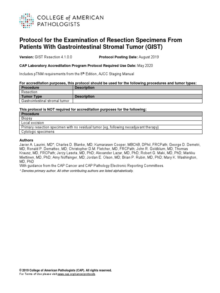 CP Gigist Gist Resection 19 4100 | PDF | Metastasis | Cancer