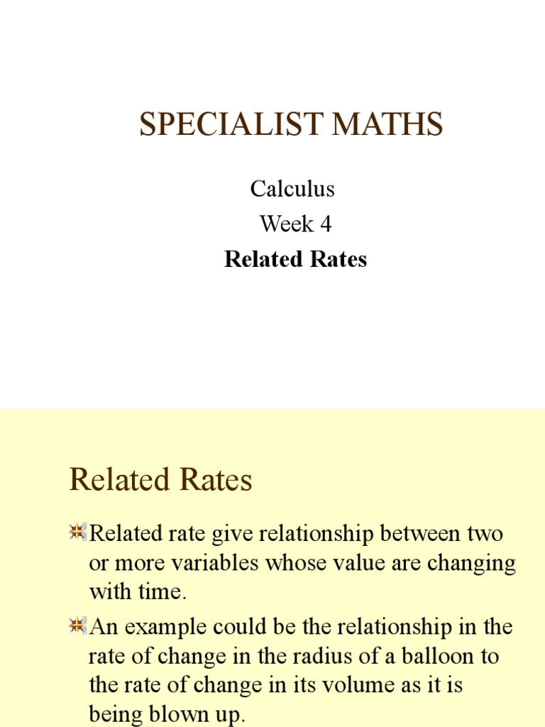 Specialist Maths: Calculus Week 4 | PDF | Equations | Trigonometric ...