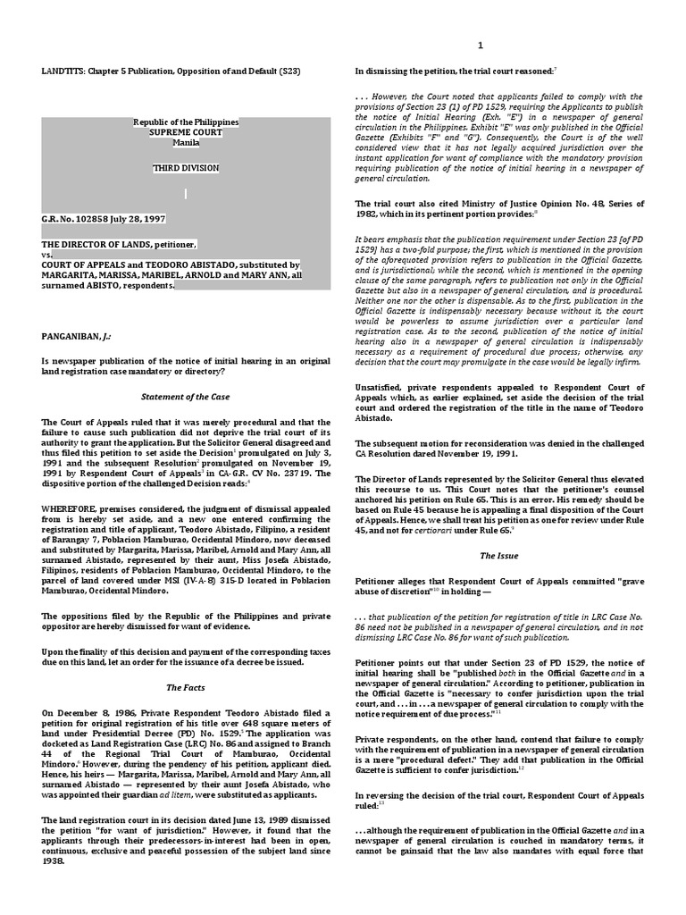 Supreme Court: Statement of The Case | Download Free PDF | Adverse ...