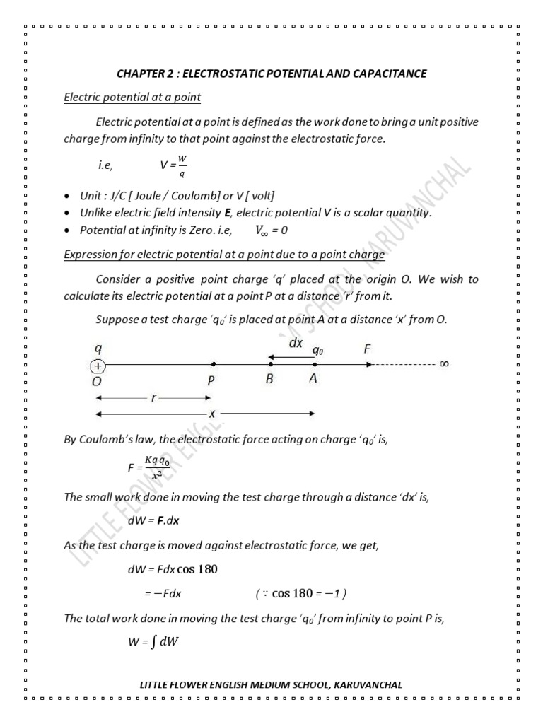 Chapter 2.3 Electrostatics 2 | PDF | Dielectric | Capacitance