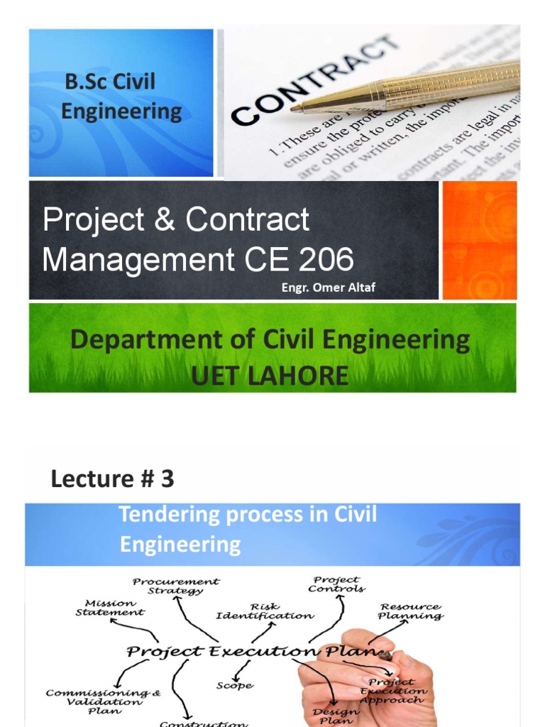 B.SC Civil Engineering: Project & Contract Management CE 206 | PDF ...