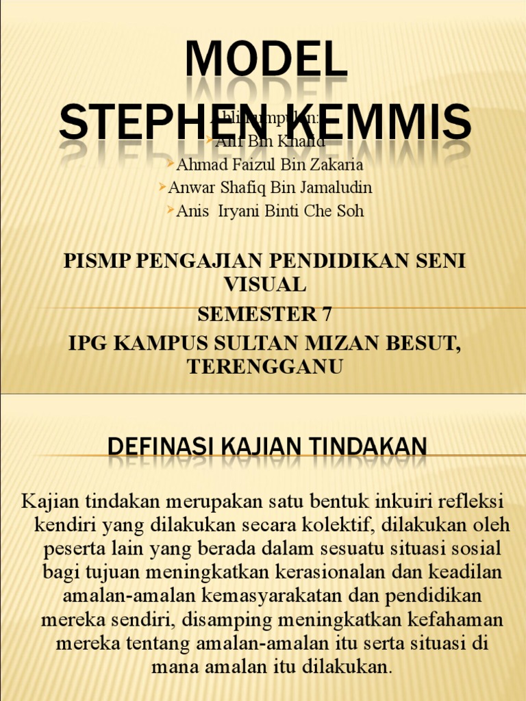 Model Stephen Kemmis En. Lah | PDF