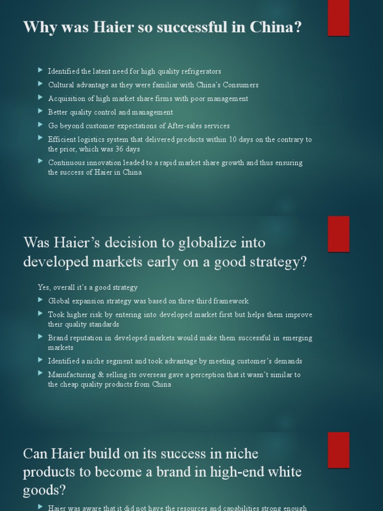 Why Was Haier So Successful in China? | PDF | Brand | Market (Economics)