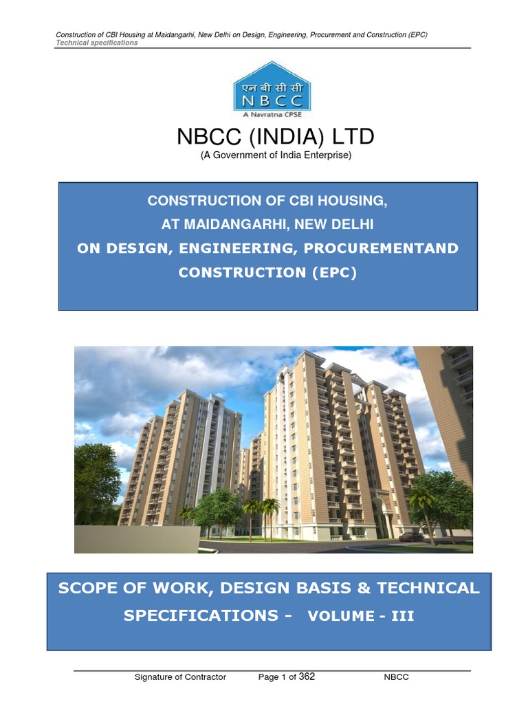 Vol 3 Scopeofwork Technical Specs DBR PDF | PDF | Specification (Technical Standard) | General ...