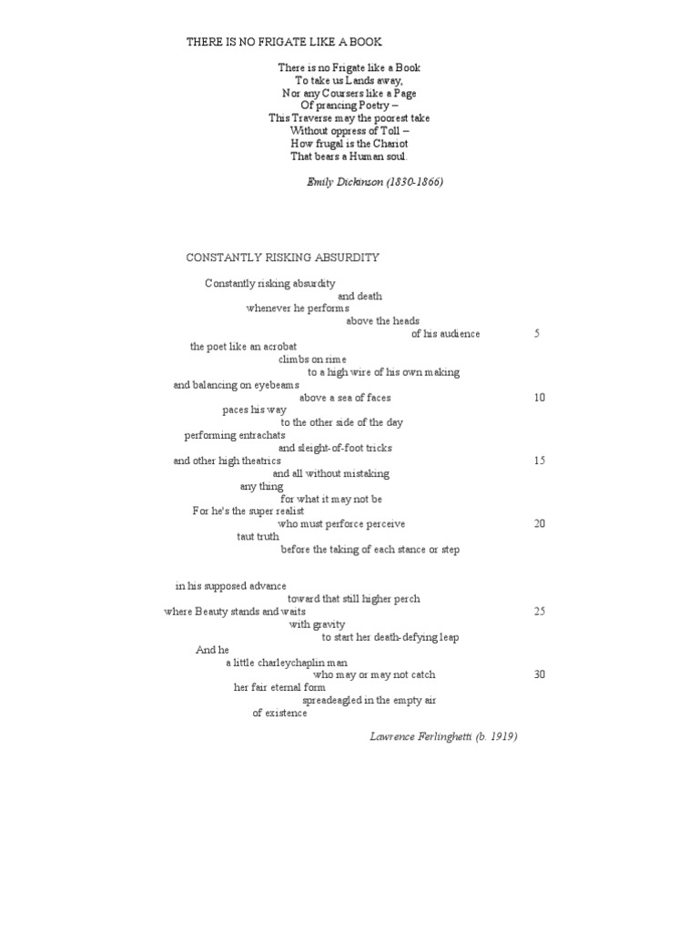 There Is No Frigate Like A Book | PDF | Nature