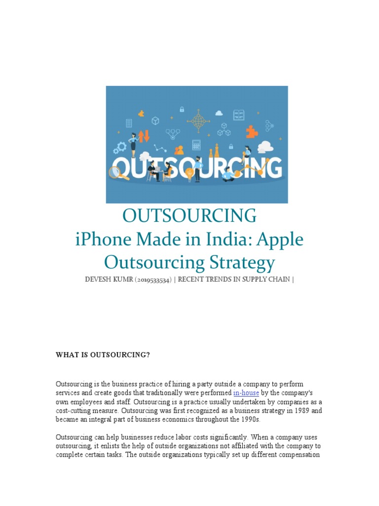 Apple’s Outsourcing Strategy in India | PDF | Outsourcing | Apple Inc.