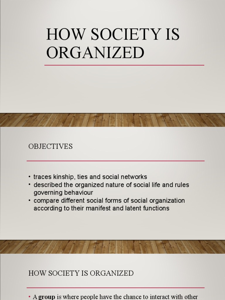 Lesson 5 How Society Is Organized - Student's | PDF | Social Group ...
