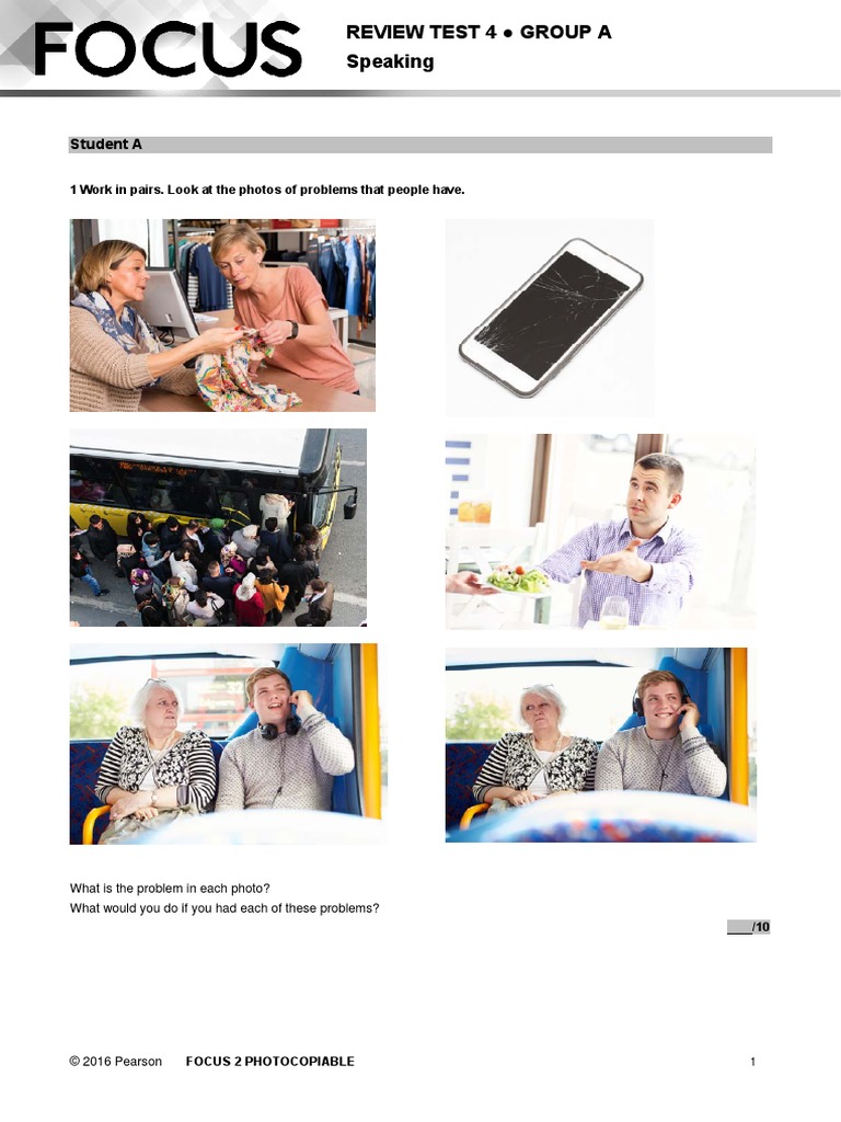 Review Test. Speaking 4A PDF | PDF