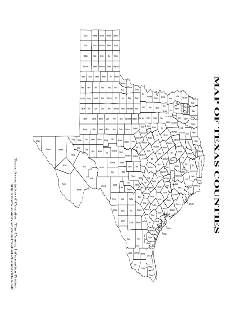Texas Counties Map Overview | PDF